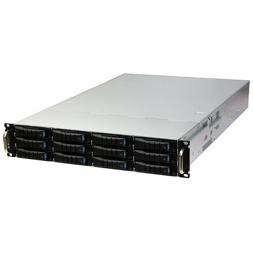 Корпус серверный AIC RSC-2ET, 2U, 12xSATA/SAS HS 3,5/2,5" universal bay + 2x2,5", black/silver