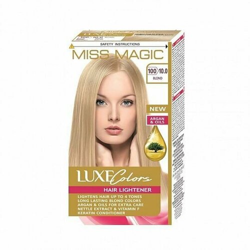 MISS MAGIC Краска для волос Luxe Colors, тон 100/10.0 Блонд, 108 мл, 2 штуки/