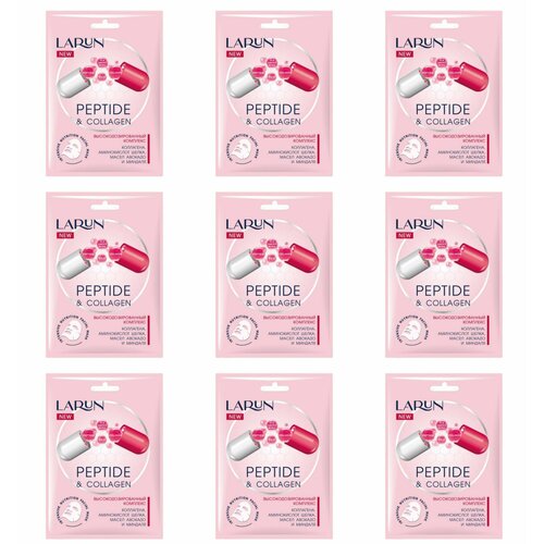 Larun Маска для лица тканевая Peptide Collagen, 25 мл, 6 шт