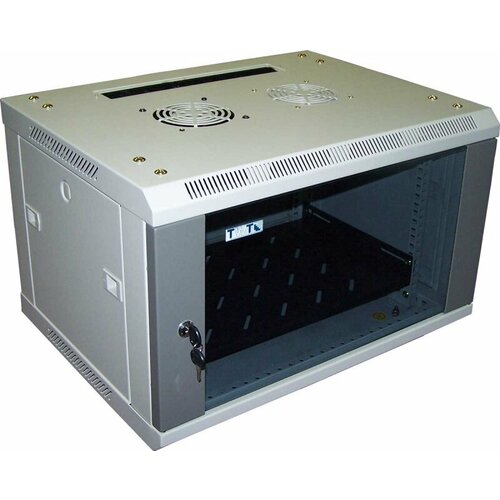 Шкаф настенный Lanmaster Pro 19", 18U, 600x450, серый, 2 части (TWT-CBW2-18U-6x4)