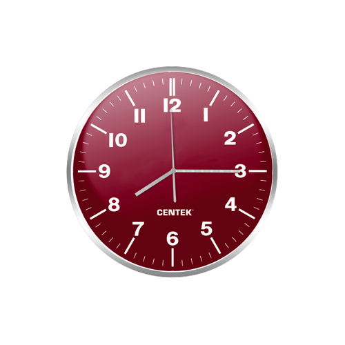 Настенные часы Centek CT-7100 пурпур/хром