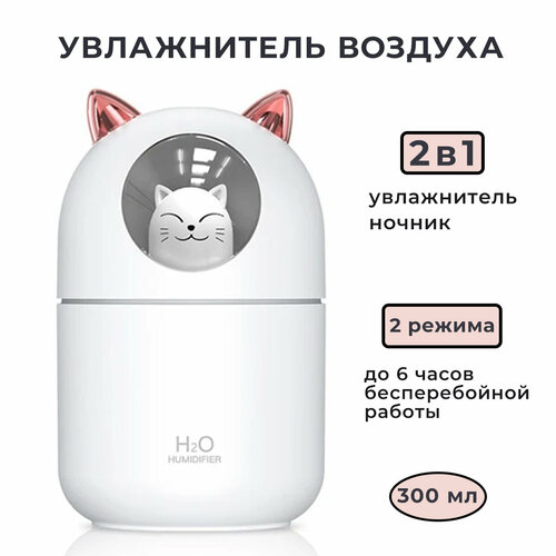 Увлажнитель воздуха котик / Ночник-увлажнитель воздуха H2O Humidifier cat