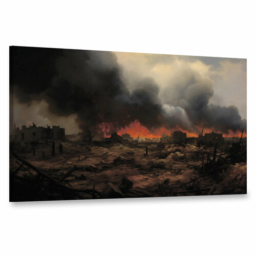Интерьерная картина 100х60 "Военная картина"
