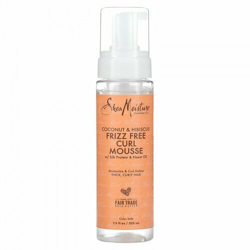 SheaMoisture, Frizz Free Curl Mousse, Coconut & Hibiscus, 7.5 fl oz (222 ml)
