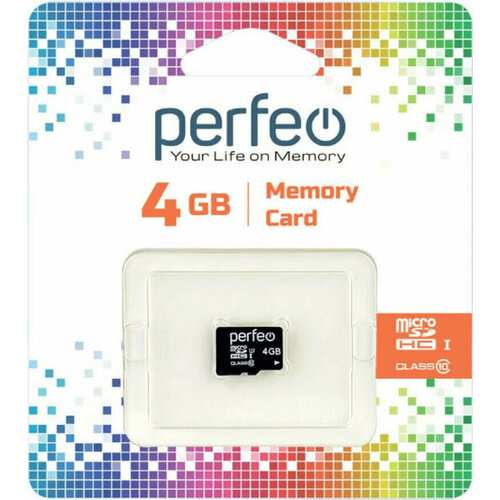 Карта памяти Карта памяти Perfeo microSD 4GB High-Capacity (Class 10) w/o Adapter