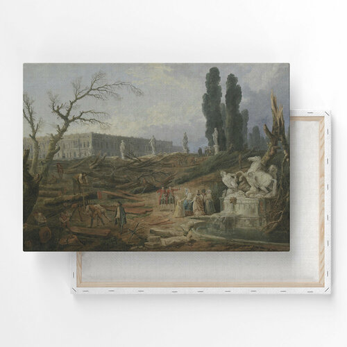 Картина на холсте, репродукция / Юбер Робер - Le Bosquet des Bains Apollon / Размер 30 x 40 см
