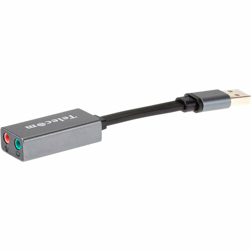 Переходник USB2.0-->audio Telecom 0.1m (TA313U) VCOM Адаптер Telecom USB 2.0 Type C M/2 x Jack 3.5 mm F (TA313U)