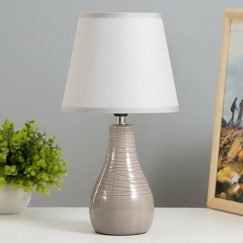 Настольная лампа "Реймс" Е14 40Вт светло-серый 17х17х32 см RISALUX (комплект из 2 шт)