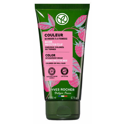 Маска для волос Yves Rocher Стойкость цвета с малиновым уксусом, 200 мл