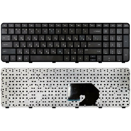 Клавиатура для ноутбука HP Pavilion dv7-6077er черная с рамкой