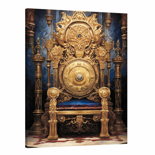 Интерьерная картина 50х70 "Королевское прошлое: Загадки трона"