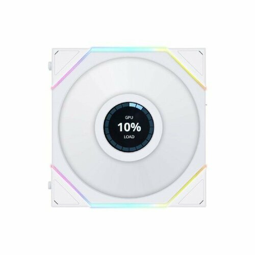 Lian Li Вентилятор G99.12TLLCD1W. R0 Вентилятор UNI FAN TL LCD 120 White 12TLLCD1W 120х125х28мм 1.6” LCD дисплей, PWM, ARGB, 200-1900 об мин, 27dBa