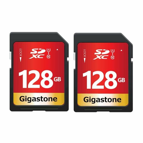 Карта памяти Gigastone 128GB 2-Pack SD Card UHS-I U1 Class 10