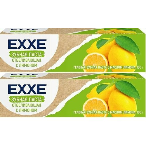 EXXE Зубная паста Отбеливающая с Лимоном 100г, 2 шт