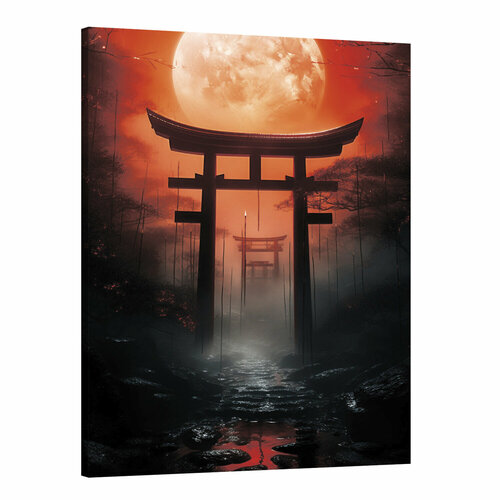 Интерьерная картина 50х70 "Традиционные храмы и святилища Японии"