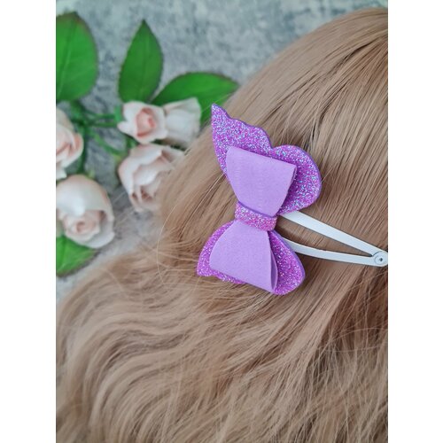 Заколка для волос "Бабочка" фиолетовая