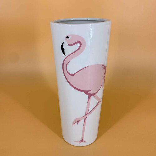 Ваза для цветов Фламинго, керамика, высота 25 см