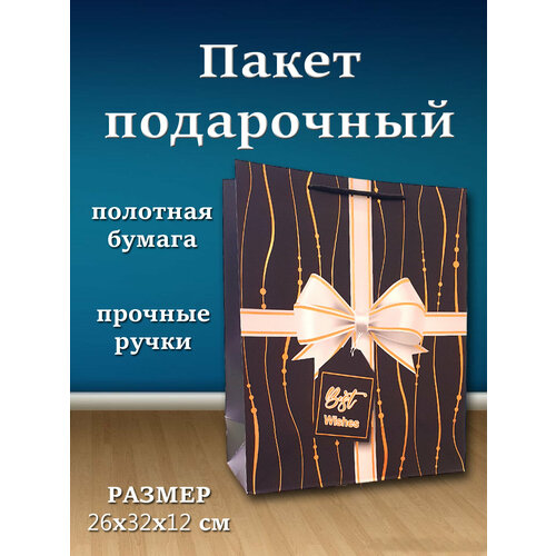 Пакет подарочный 26*32*12см