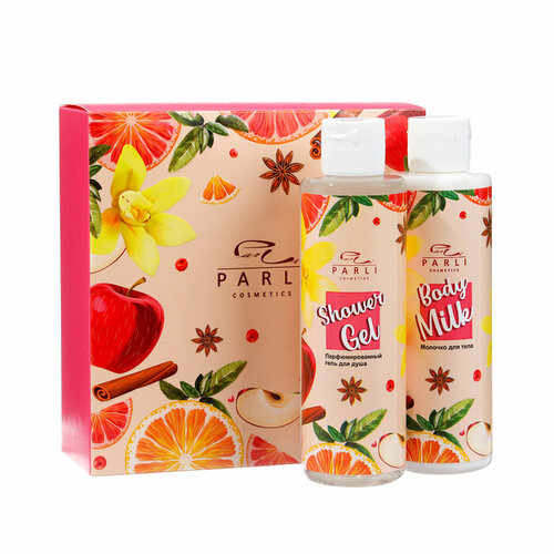 Косметический набор серии «Parli Cosmetics» aroma beauty: молочко для тела + гель для душа (комплект из 4 шт)