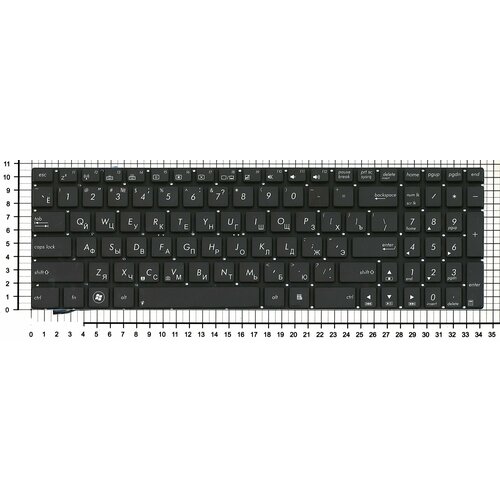Клавиатура Asus N76V Черная с подцветкой