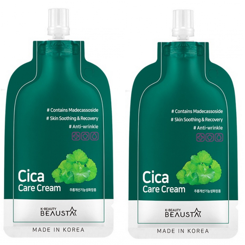 Крем для лица успокаивающий Beausta Cica Repair Cream, с центеллой, 15 мл, 2 шт