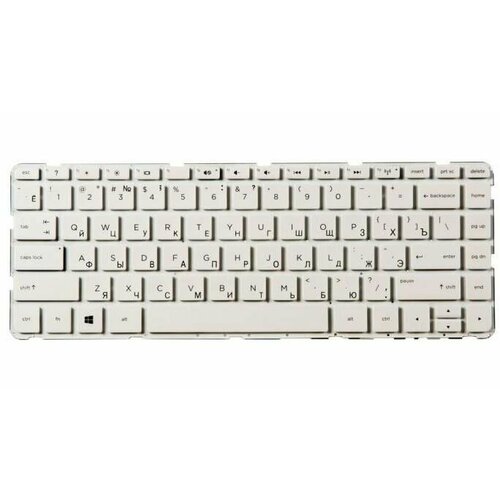 Клавиатура MP-13M53US-698 для ноутбука HP Pavilion SleekBook 14-n, 14-n000, 240, 245 G2, 440 G0, белая без рамки, гор. Enter