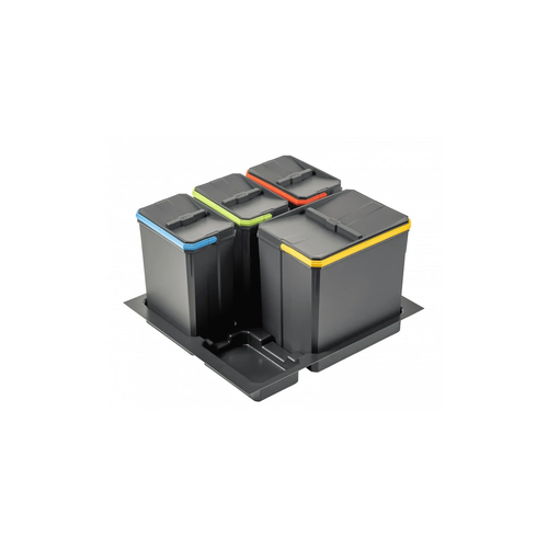 Комплект ведер AxiSpace для модуля 600 мм (1x15L+3x7L) антрацит