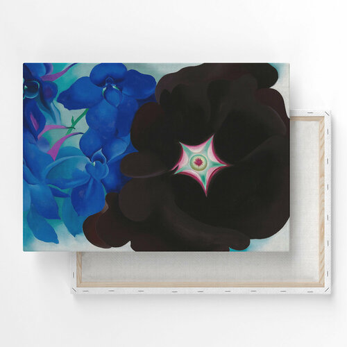 Картина на холсте, репродукция / ОКифф Джорджия - Black Hollyhock Blue Larkspur / Размер 60 x 80 см