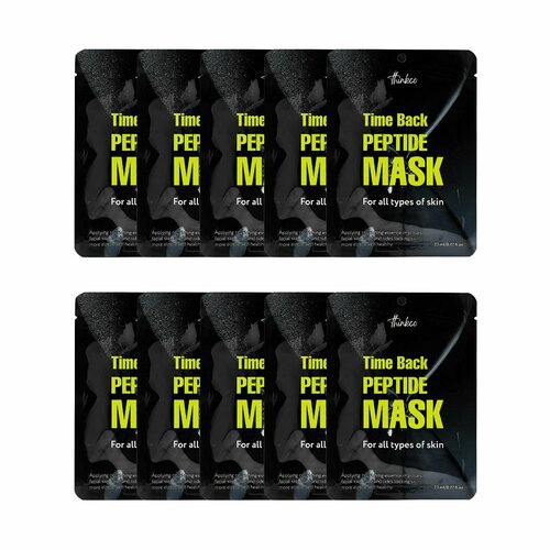 THINKCO Тканевая маска для лица с пептидами Time Back Peptide Mask (10 шт)