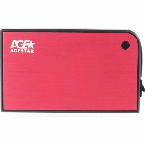 AgeStar Контейнер для HDD 3UB2A14 RED Внешний корпус для HDD SSD 3UB2A14 SATA II пластик алюминий красный 2.5"
