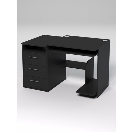 Компьютерный стол "менеджер" №34, Черный 120 x 70 x 75 см