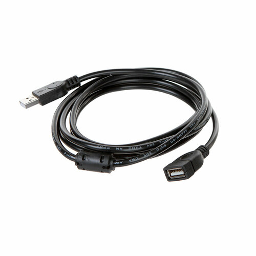 Аксессуар Ergolux USB АМ -USB AF 2m Black ELX-EC01P-USB