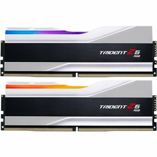 Оперативная память DDR5 G.skill Trident Z5 RGB 32GB (2x16GB) 8000MHz CL38 (38-48-48-128) 1.45V Silver