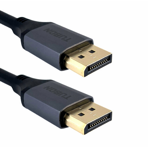 Кабель TUBON DisplayPort - DisplayPort 2.1 16К/30HZ, 8K/60Hz, 4k/240Hz, HDR, ПВХ OD6.0 DD04 2м