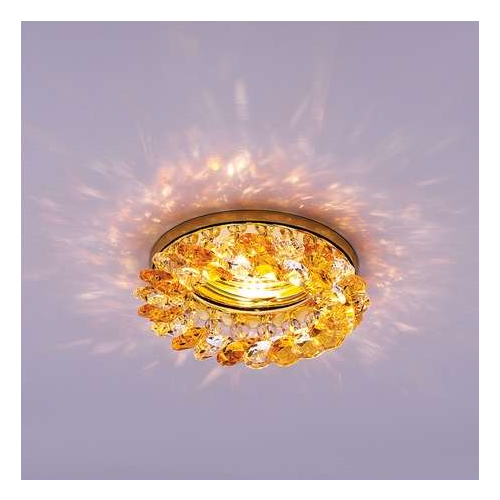 Italmac Venecia 51 04 74 светильник декор из огран стекла, MR16, основ - золото, стекло прозр