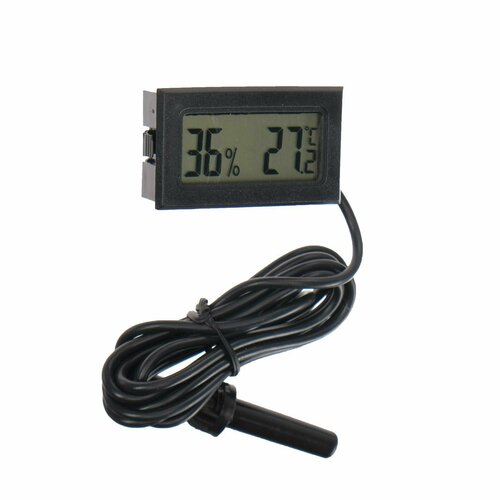 Термометр, гигрометр цифровой, ЖК-экран, провод 1.5 м (1шт.)