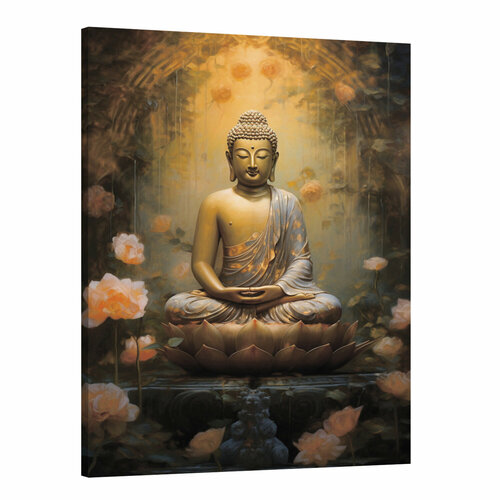 Интерьерная картина 50х70 "Будда и бесконечная мудрость"
