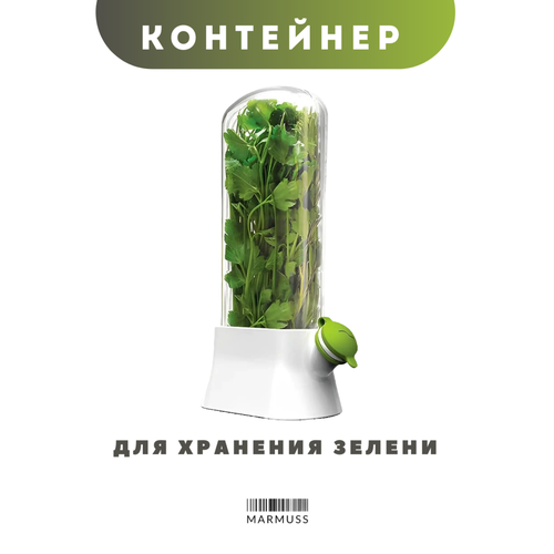Контейнер для хранения зелени прозрачно-белый 800мл