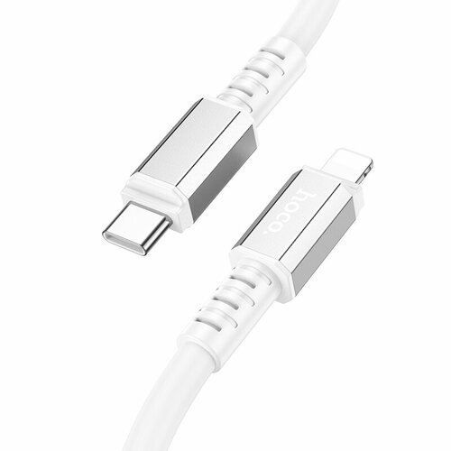 Кабель USB-C HOCO X85 Type-C - Lightning, 20W, 1 м, белый