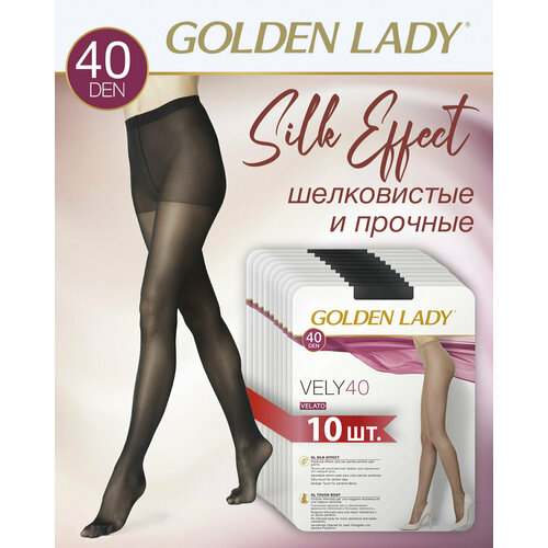 Колготки Golden Lady, 40 den, 10 шт., размер 3, черный