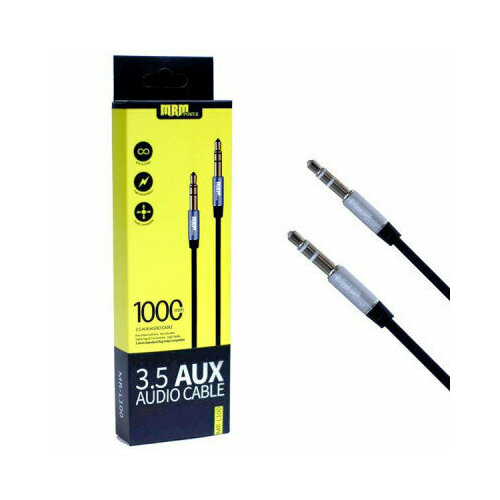 Аудио кабель AUX с коннекторами 3,5 мм 1 метр