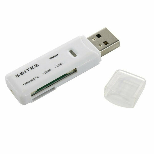 5bites Устройство ч/з карт памяти RE3-200WH USB3.0 / SD / TF / USB PLUG / WHITE