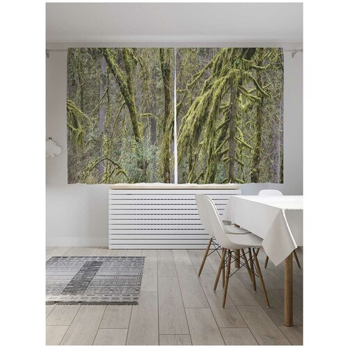 Классические шторы JoyArty "Непроходимый лес", серия Oxford DeLux, 2 полотна 145x180 см