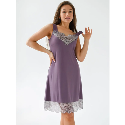 Сорочка  Текстильный Край, размер 54, фиолетовый