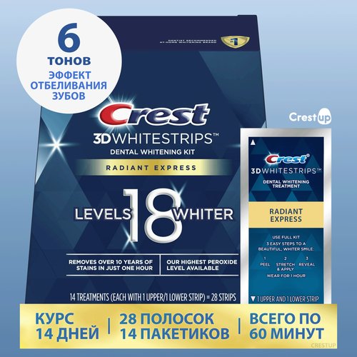 Crest 3D Whitestrips Radiant Express – Отбеливающие полоски для зубов