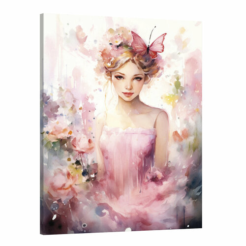 Интерьерная картина 50х70 "Принцесса в розовом"