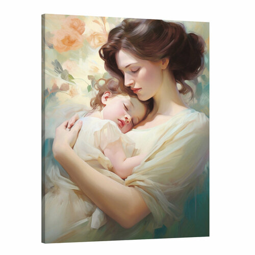 Интерьерная картина 50х70 "Радость материнства"