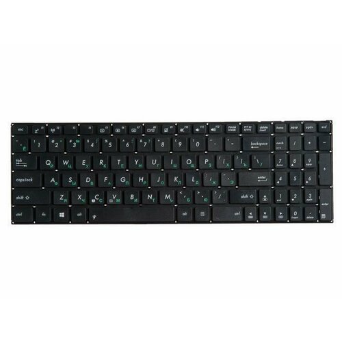 Клавиатура ZeepDeep для ноутбука Asus A56, A56C, A56CA, A56CB, A56CM, K56, K56C, K56CB, K56CM, K56CA, S56, S56C, S56A, S56CM, черная без рамки, контакты вниз, гор. Enter
