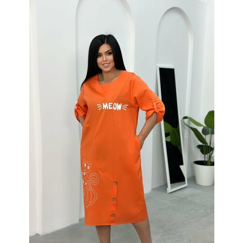 Платье Diffberd, размер 52, оранжевый