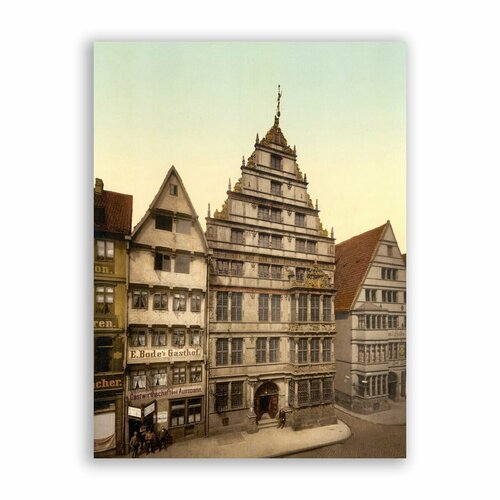 Постер, плакат на бумаге / Leibnitz House, Hanover, Hanover, Germany / Размер 40 x 53 см